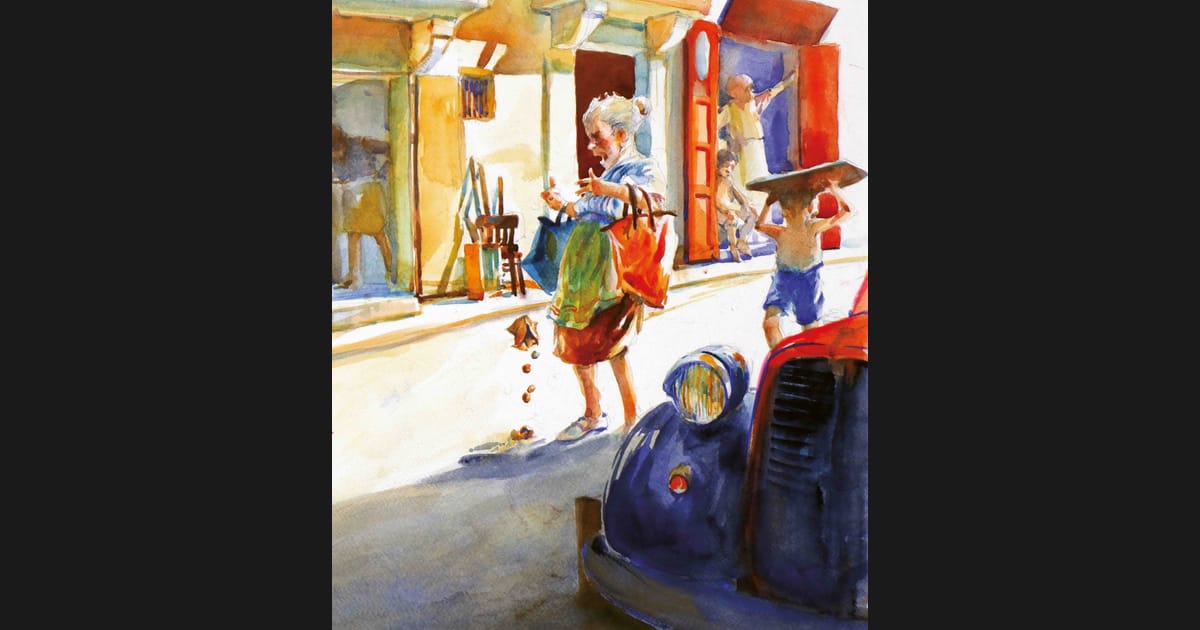 Wrinkles Book by Paul Caruana | Watercolor Art Malta